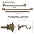 Adjustable Curtain Rod for Windows 18 to 44 Inch (Pack of 1) Extendable ...