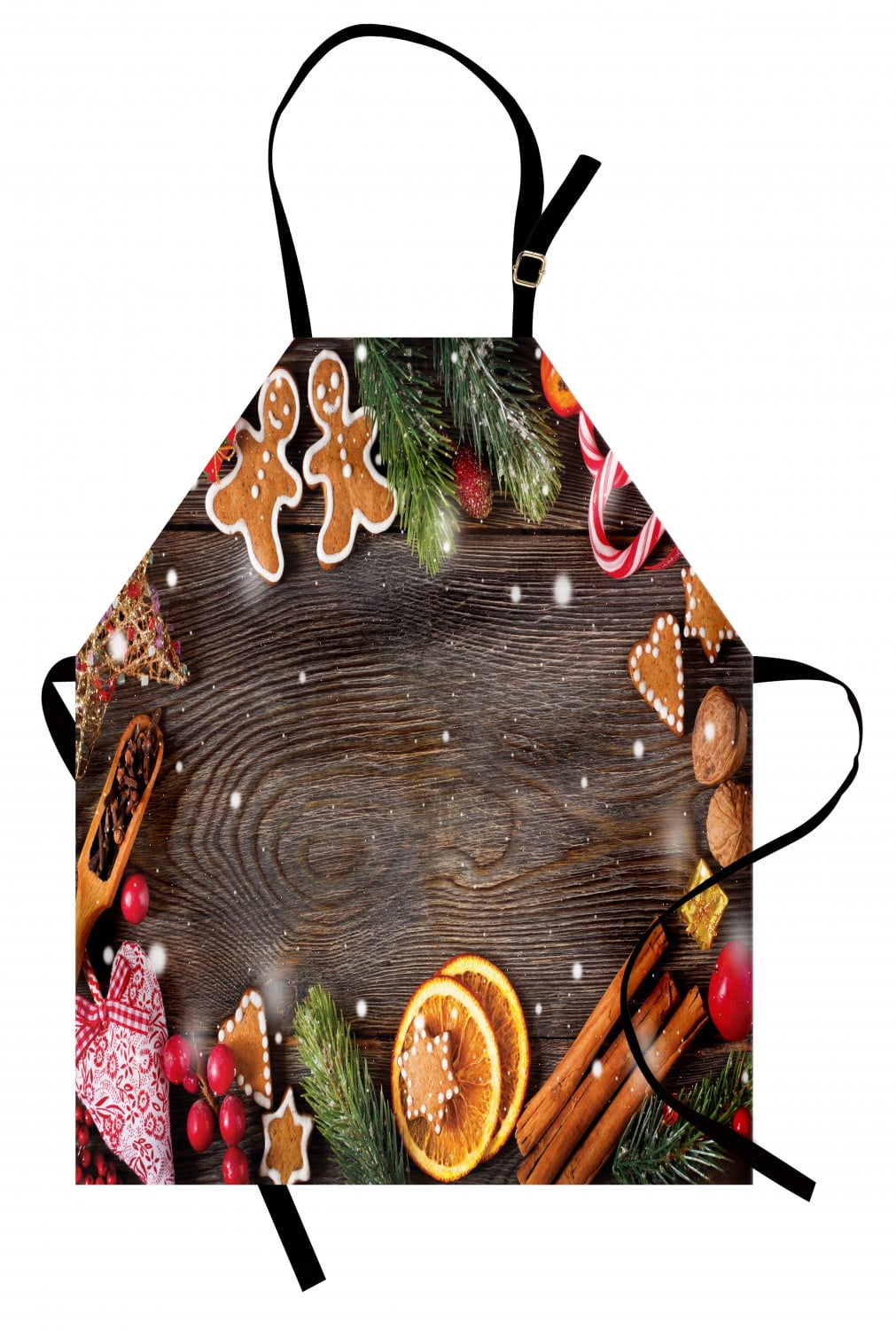 Gingerbread Man Apron Festive Christmas Frame with Spices Biscuits ...