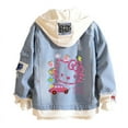 Hello Kitty Denim Jacket Hoodie Cute Sanrio Spring and Autumn Fashion ...