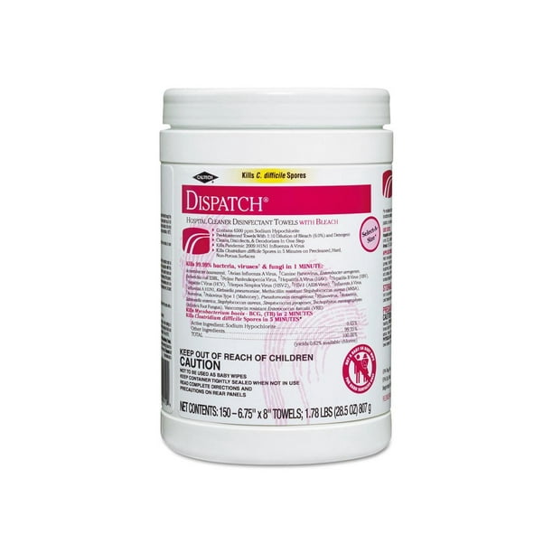 Clorox CLO 69150 Dispatch Hospital Cleaner Disinfectant Towels with ...