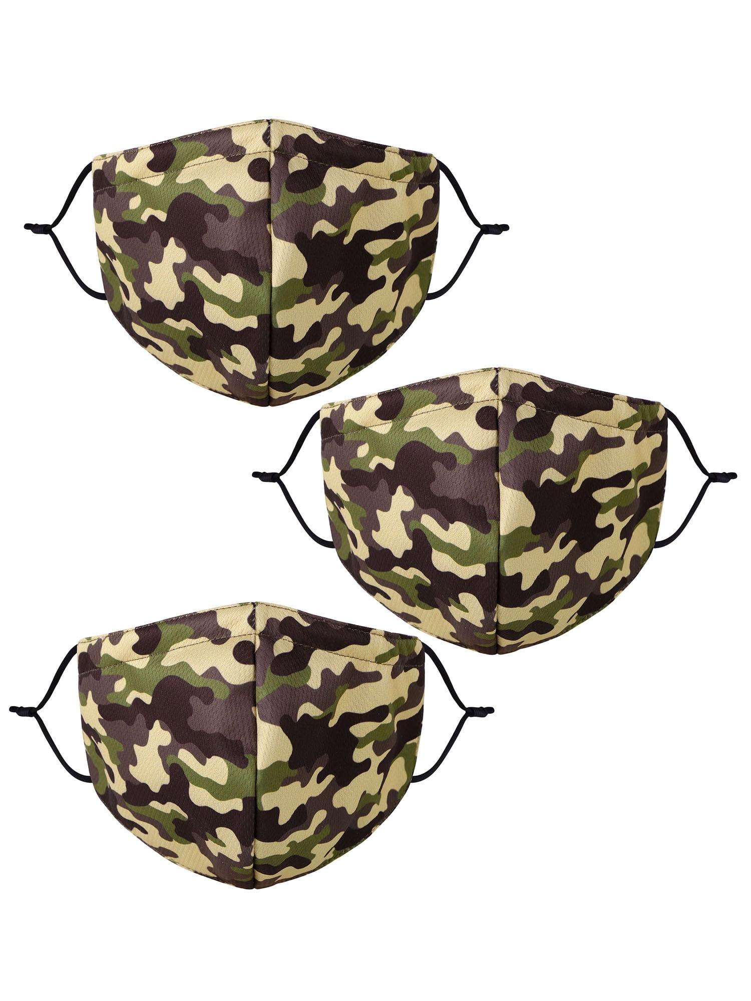3 PCS Washable Resuable Breathable 2 Layer Cloth Fabric Face Mask, CAG ...