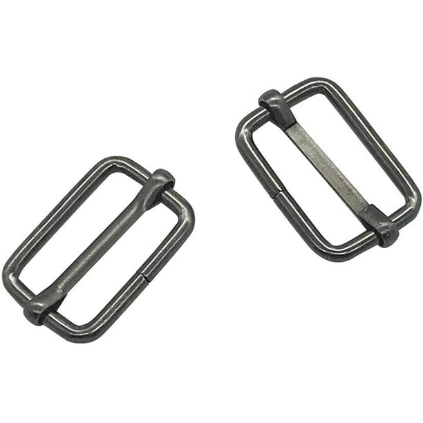 Black Slide Buckle - 2 inch Metal Triglide Slides Rectangle Adjustable ...