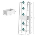 Tydimor 5-Tier 59.5" Ladder Bookshelf with Removable Drawers Narrow ...