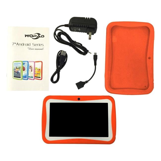 Worryfree Gadgets WFG-KIDS7-ORANGE 7 in. Android 4.4 Dual Core Wopad ...