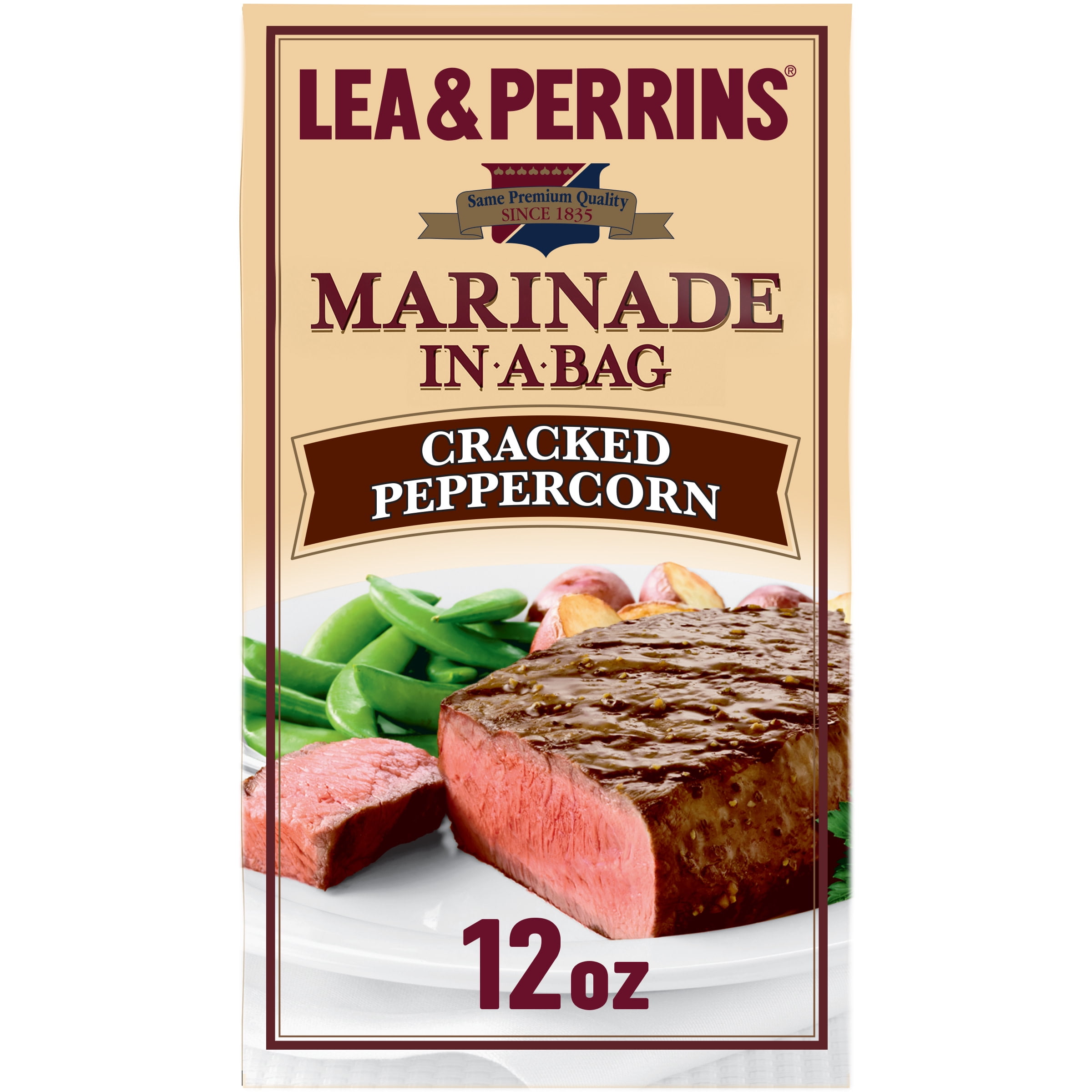 Lea & Perrins Marinade in a Bag Cracked Peppercorn Liquid Marinade, 12 ...
