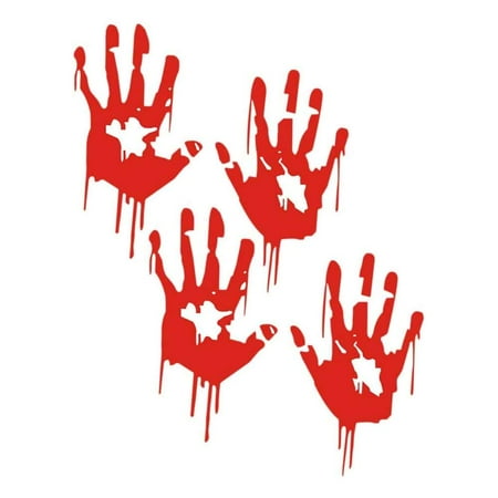 Bail Reflective Bloody Handprint Car Sticker,2Pcs Handprint Clings ...