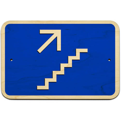 Upstairs Stairs Right Arrow Sign - Walmart.com