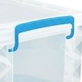 Super Stacker Storage or Hanging File Box with Blue Lid Locking Handles ...