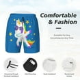 Fuzoiu Cool Unicorn Star Golden Print Men's Swim Shorts,Quick-Dry ...