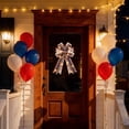 Burlap Front Wreath 4Th Of July Red White Blue Led Star Bow Illuminated ...