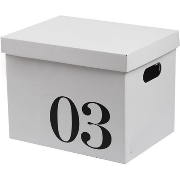 GHSDFBB Cardboard Storage Box Large Capacity Storage Organizer Box ...