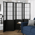 Breltam 6 Panels Japanese Style Room Divider, Folding Privacy Screen ...