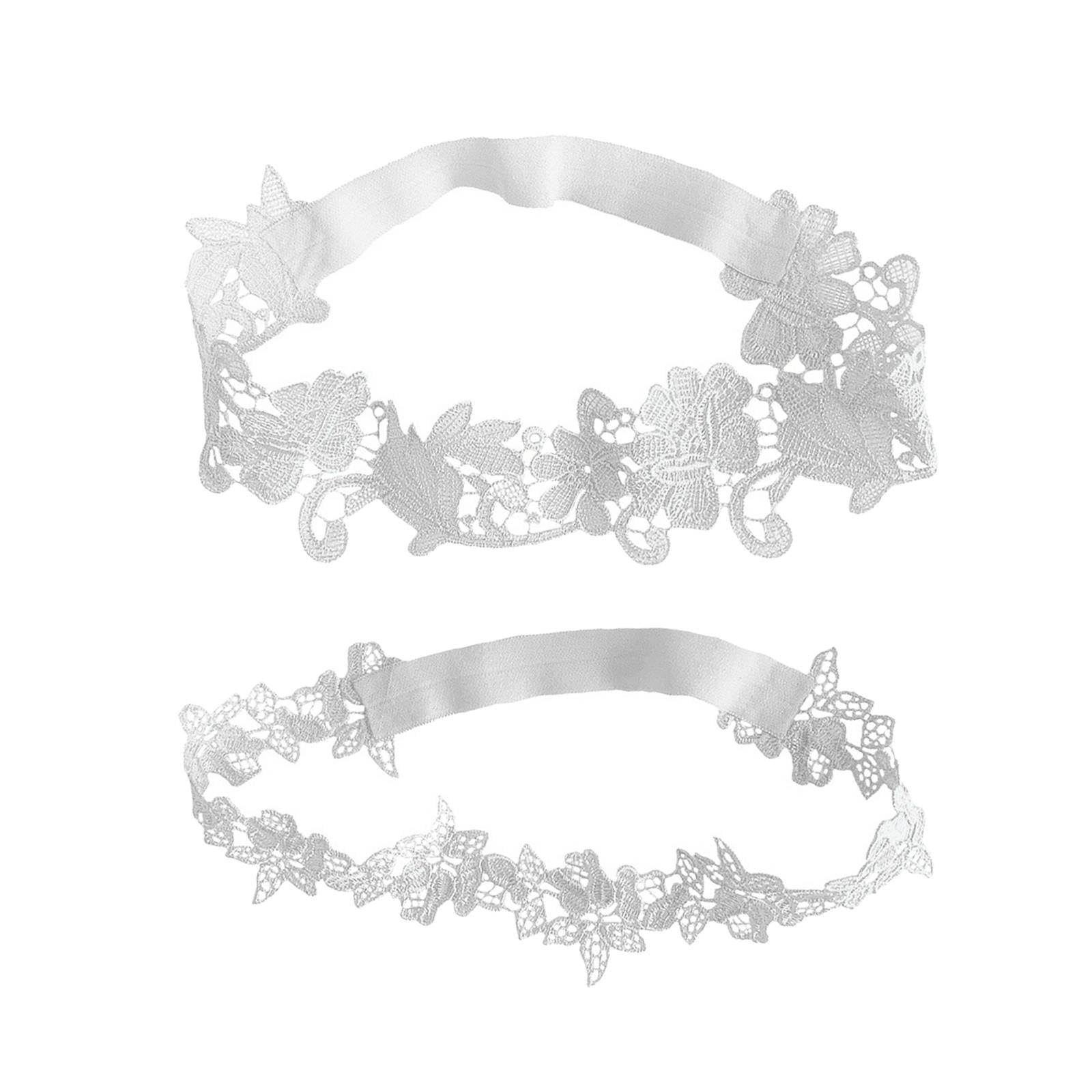 2 Pieces Bride Wedding Garter, Flower Lace Garter Belt Leg Women Bridal ...