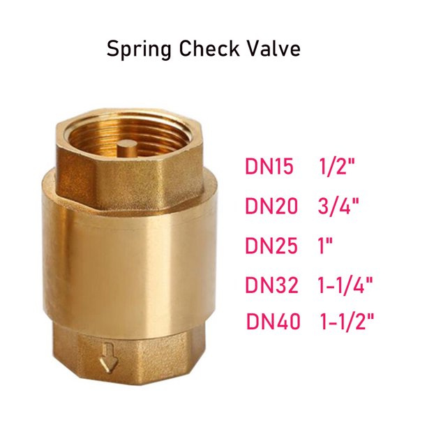 Baohd Spring Check Valve Non-return Cap Replaced Part Brass Workmanship ...