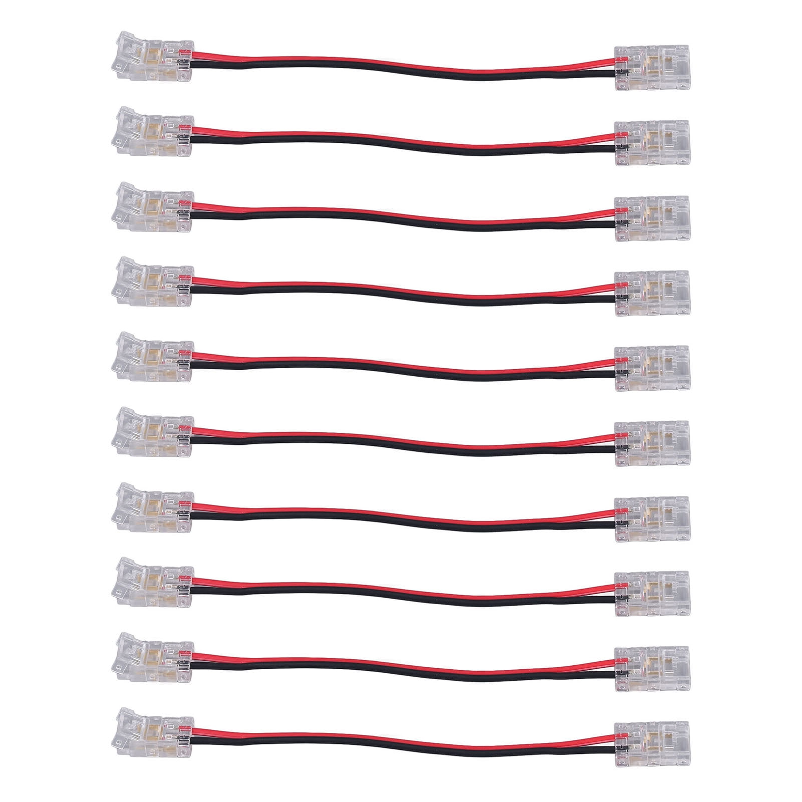 Conector de luz de tira COB profesional, doble cabezal, 8mm, 2 pines ...