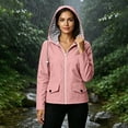 Afuyipoi Women's Lightweight Hooded Jacket Solid Color Waterproof ...
