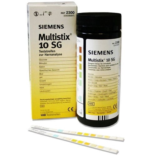 Multistix 10 SG Urine Reagent Strip - Box of 100 - Walmart.com