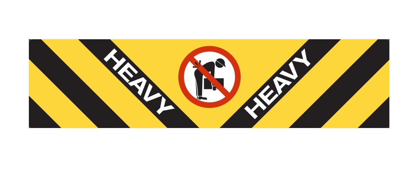 HEAVY Package Label, 2" X 8", Black & Yellow, Peel and Stick - Roll of ...