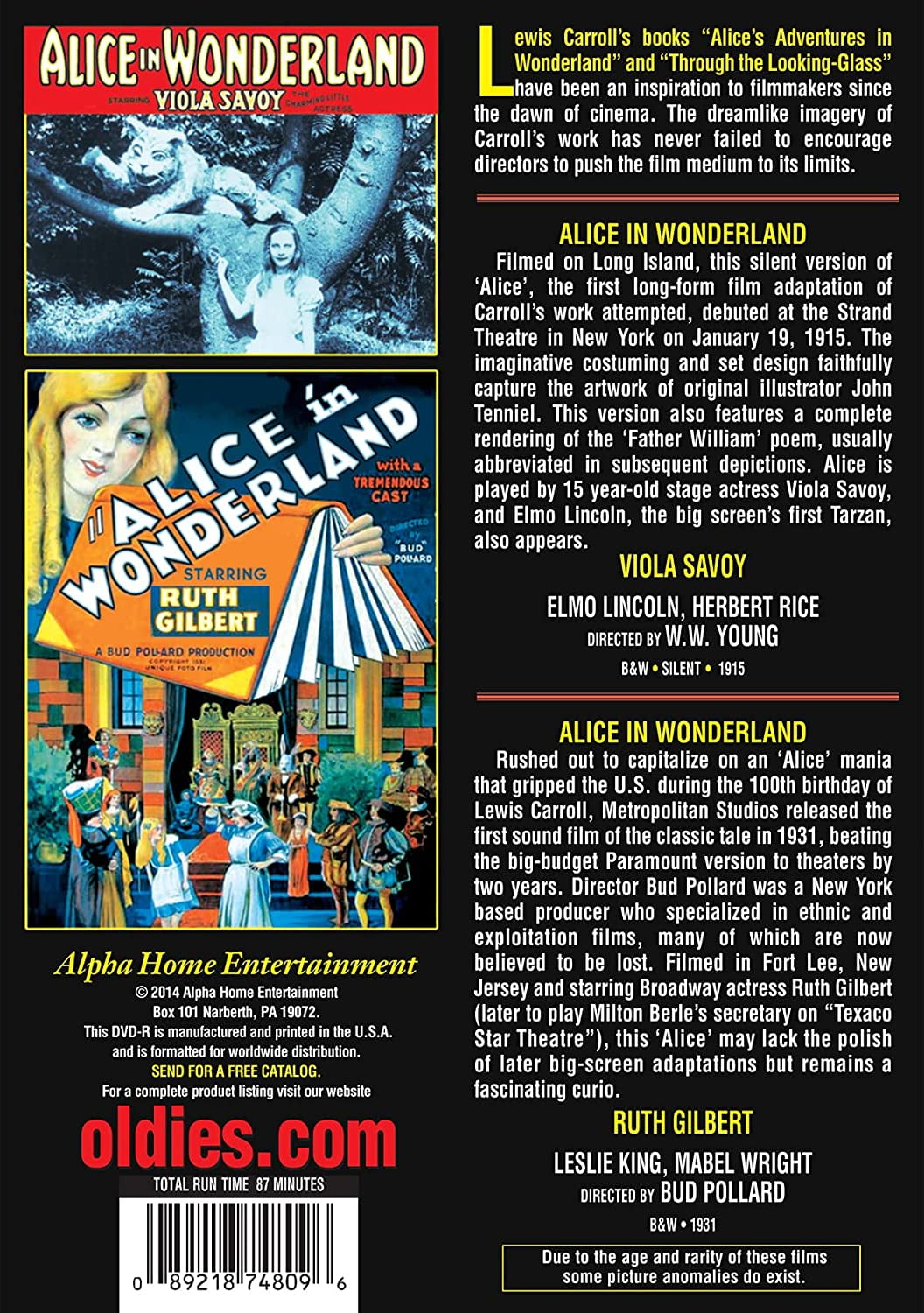 Alice In Wonderland Dvd 2000