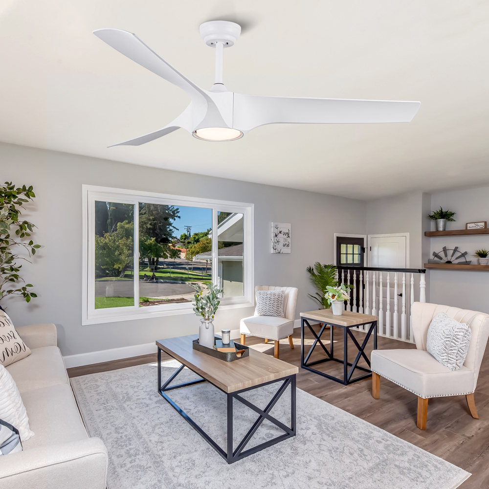 Ceiling Fan, 56 Inch, Ceiling Fans with Lights 6-Speed,Dimmable LED ...