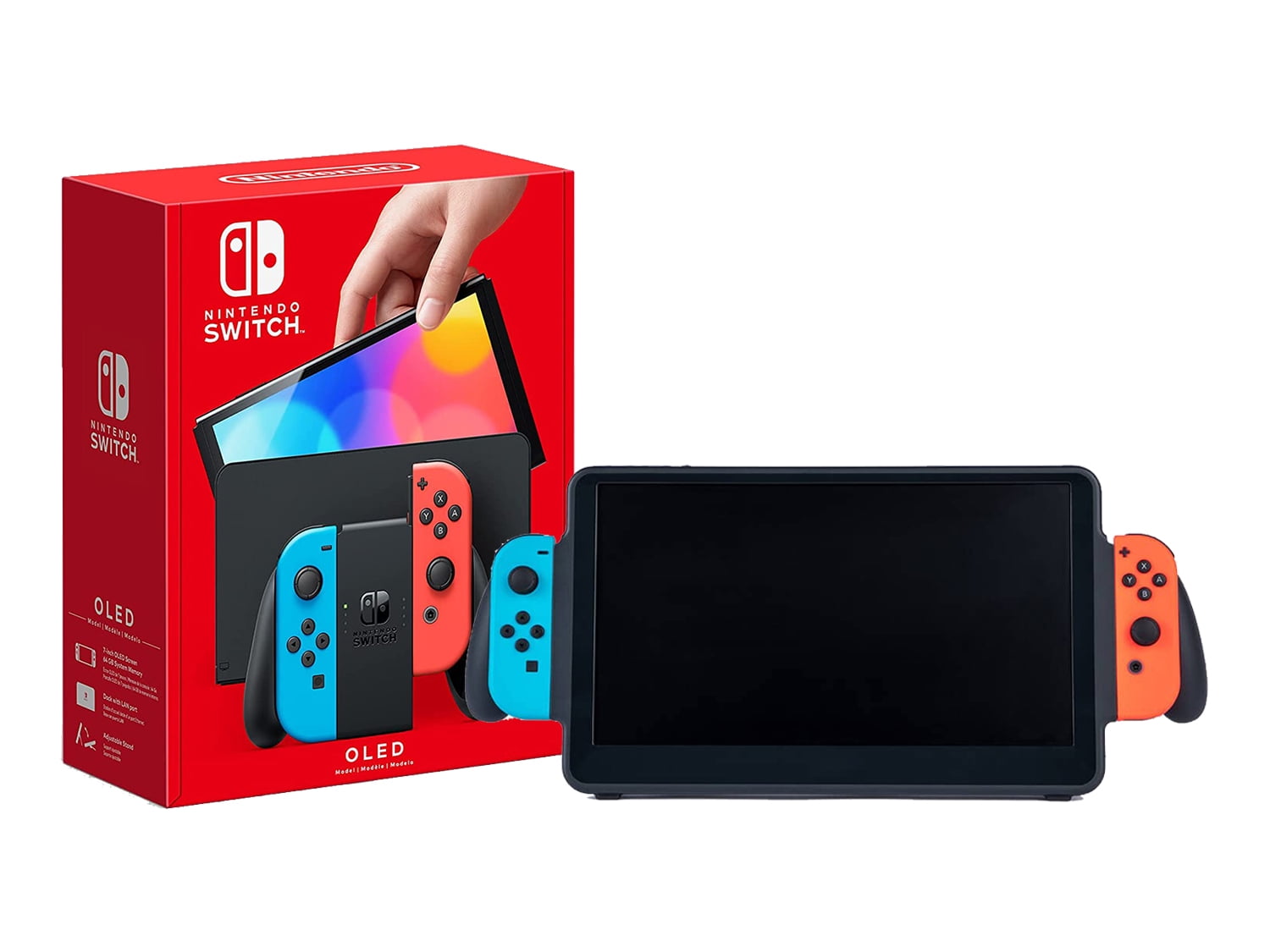 Nintendo Switch Oled Neon Red Blue Joy Con With Upswitch Orion 11 6