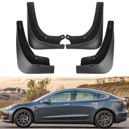 Molded Mud Flaps for Tesla Model 3 Mudflaps Splash Guards Flap ...
