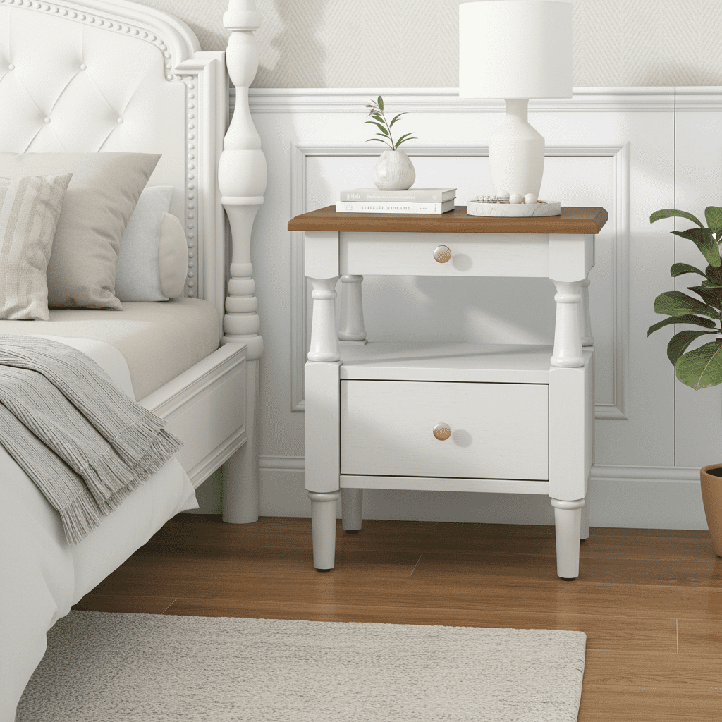 Click here for Homy Casa California Modern Mdf Wood Nightstand Wi... prices