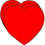 Small Single Color Cut-Out - Heart - Walmart.com