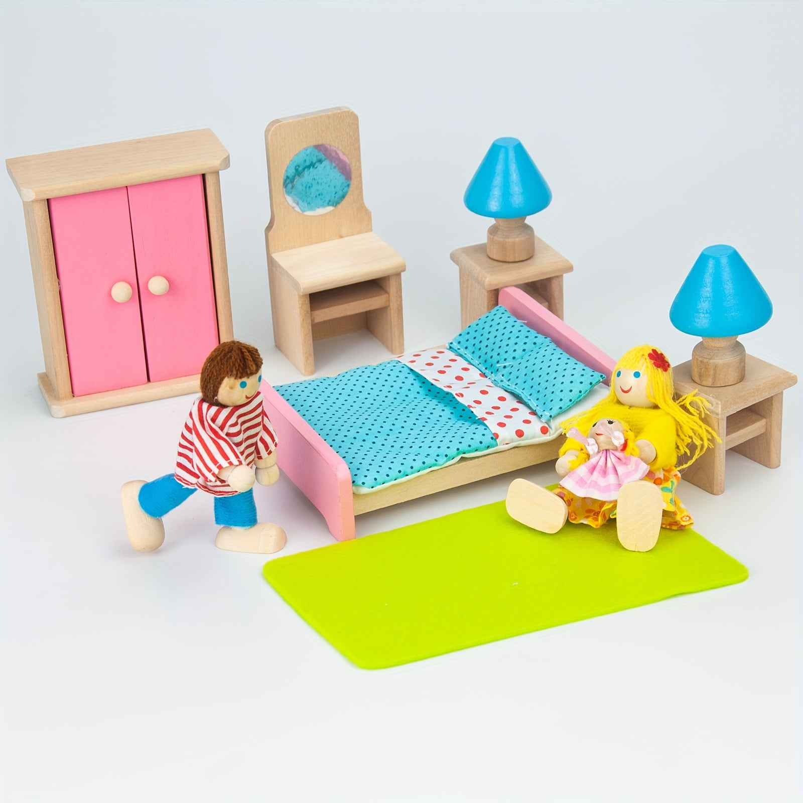 Click here for Chuank Wooden Doll House Bedroom Furniture Set Wit... prices