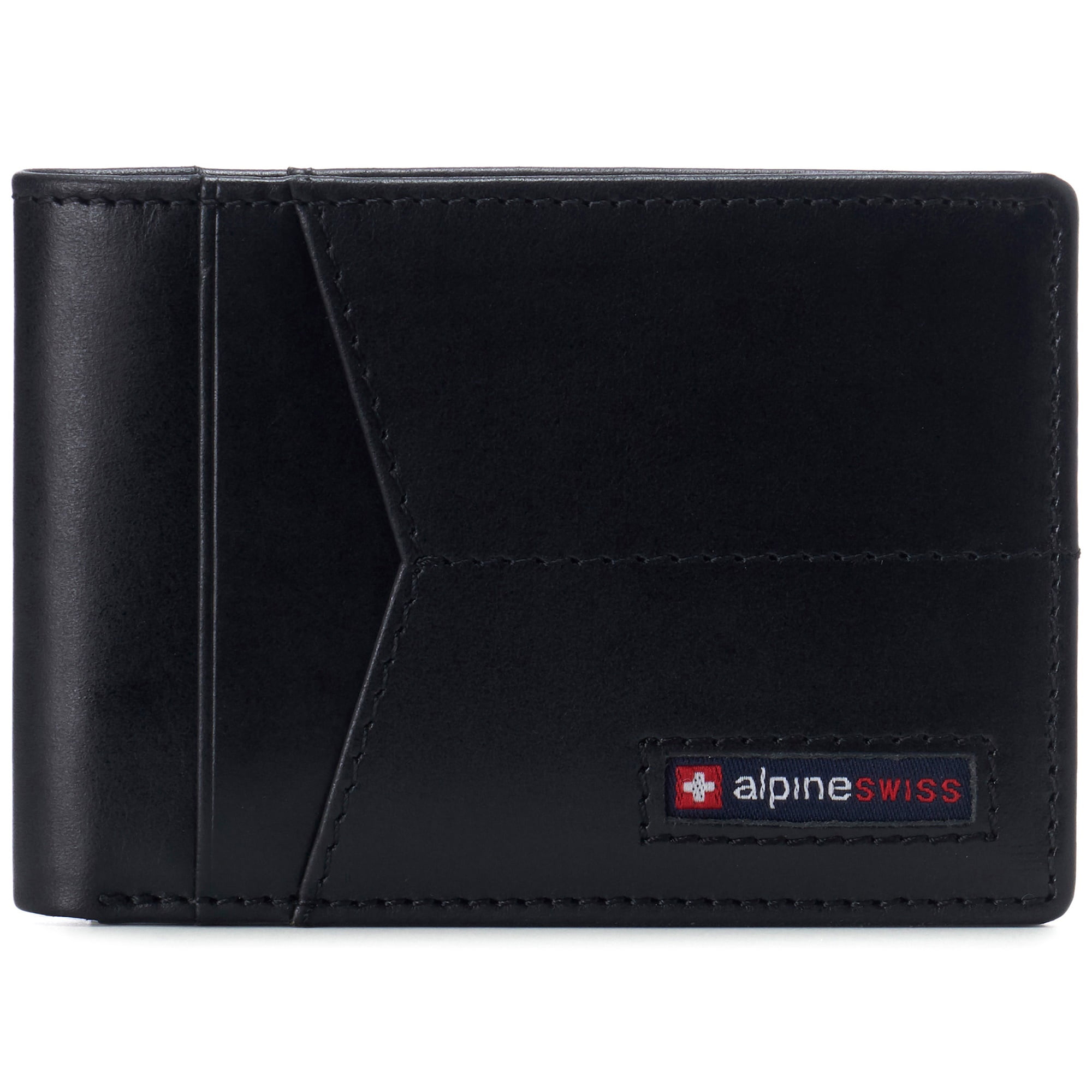 Alpine Swiss Mens Slimfold Wallet RFID Blocking Genuine Leather Thin ...