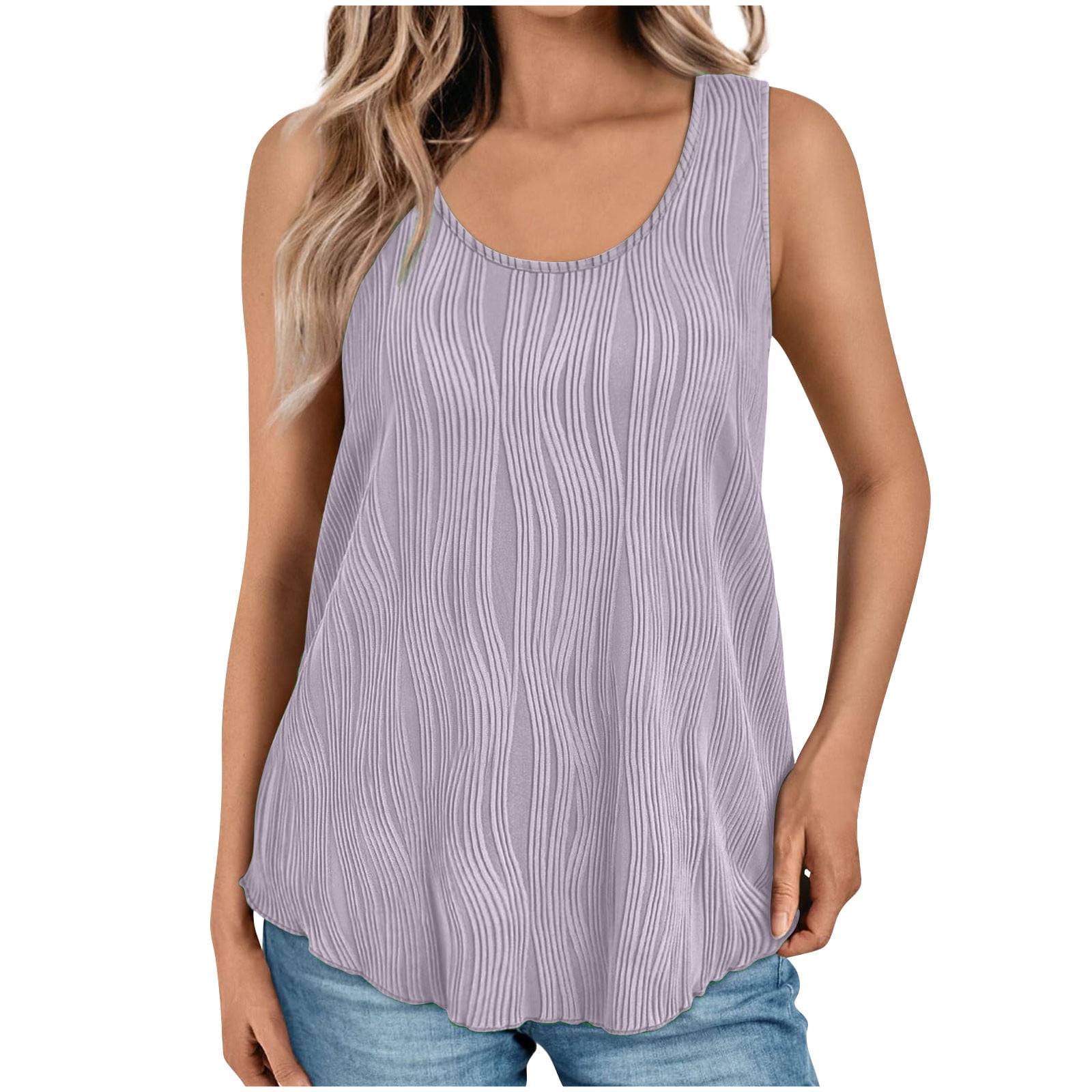 Click here for Scyoekwg Summer Tank Tops For Women Crew Neck Text... prices