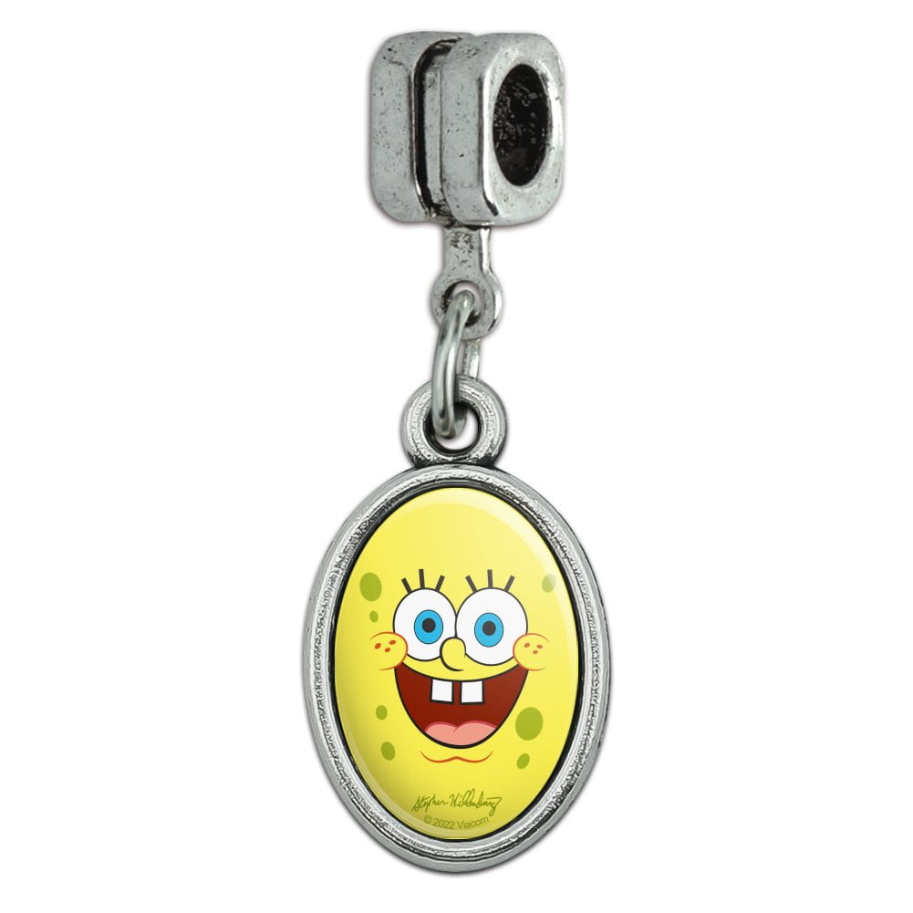 SpongeBob Goofy Smile Face Italian European Style Bracelet Oval Charm ...