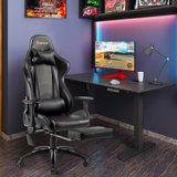 Goplus Massage Gaming Adjustable Reclining Racing Chair for Adults w ...