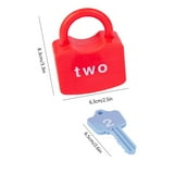 ABS Unlock Key Toys Kids Learning Locks Toy with Keys 123 Dots Numbers ...