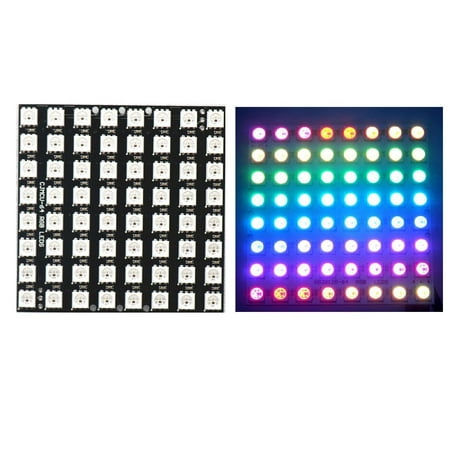 WS2812 LED 5050 RGB 8x8 LED Matrix for Arduino Brand New WS2812B 88 64 ...