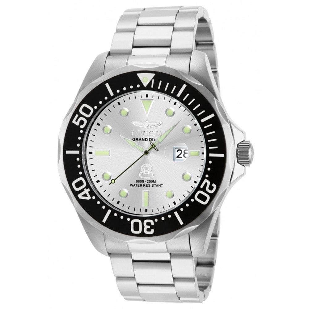 Invicta Men's 14656 Grand Diver Quartz Stainless Steel Silver Dial Dive ...