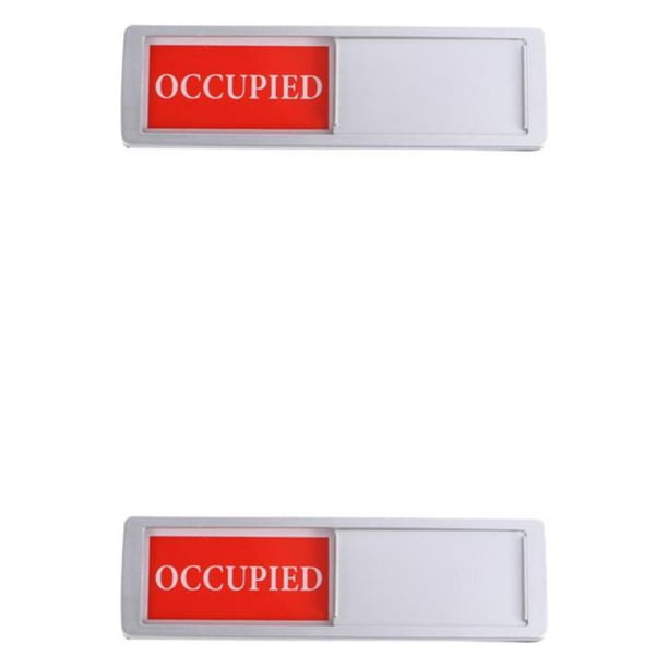 fastboy Adhesive Office Door Slider Sign Indicator Occupied Silver ...