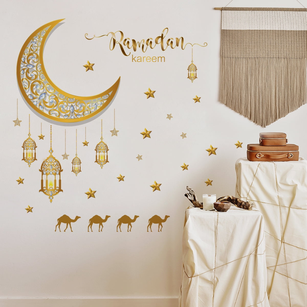 Ofocase Ramadan Mubarak Window Clings, Eid Al-fitr Window Decor Party ...