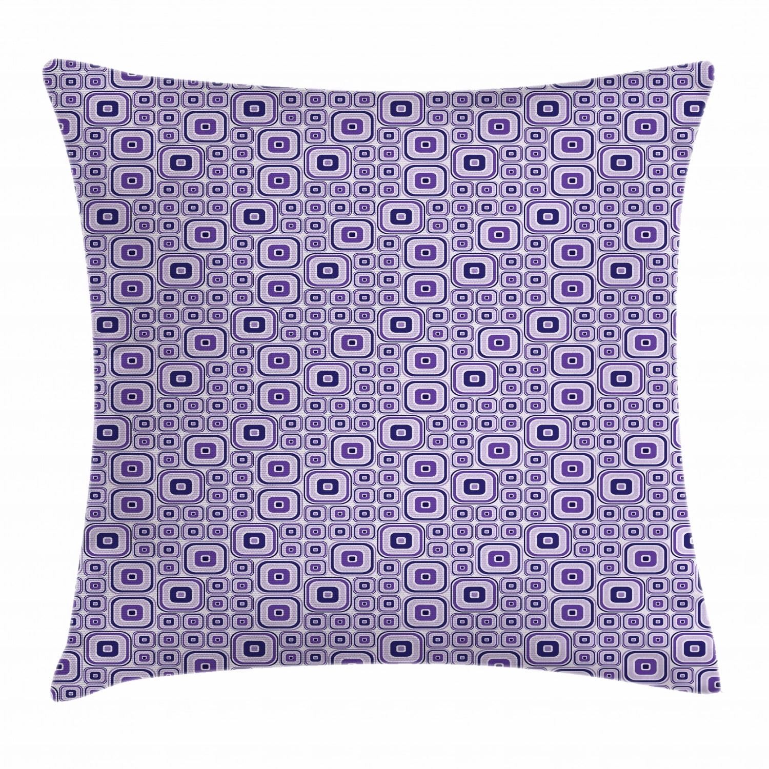 Retro Throw Pillow Cushion Cover, Funky Geometric Tile Pattern with ...