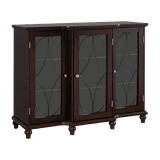 Kings Brand Furniture Cherry Wood Display Cabinet, Kitchen Storage with ...