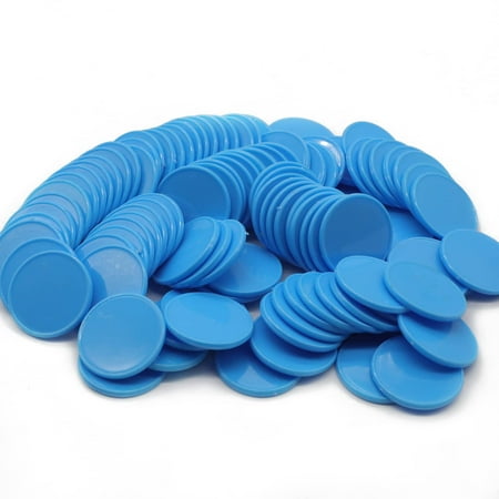 HAKITAROOM Set of 100 Opaque Plastic Learning Counters Mini Poker Chips Game Tokens with Storage ...