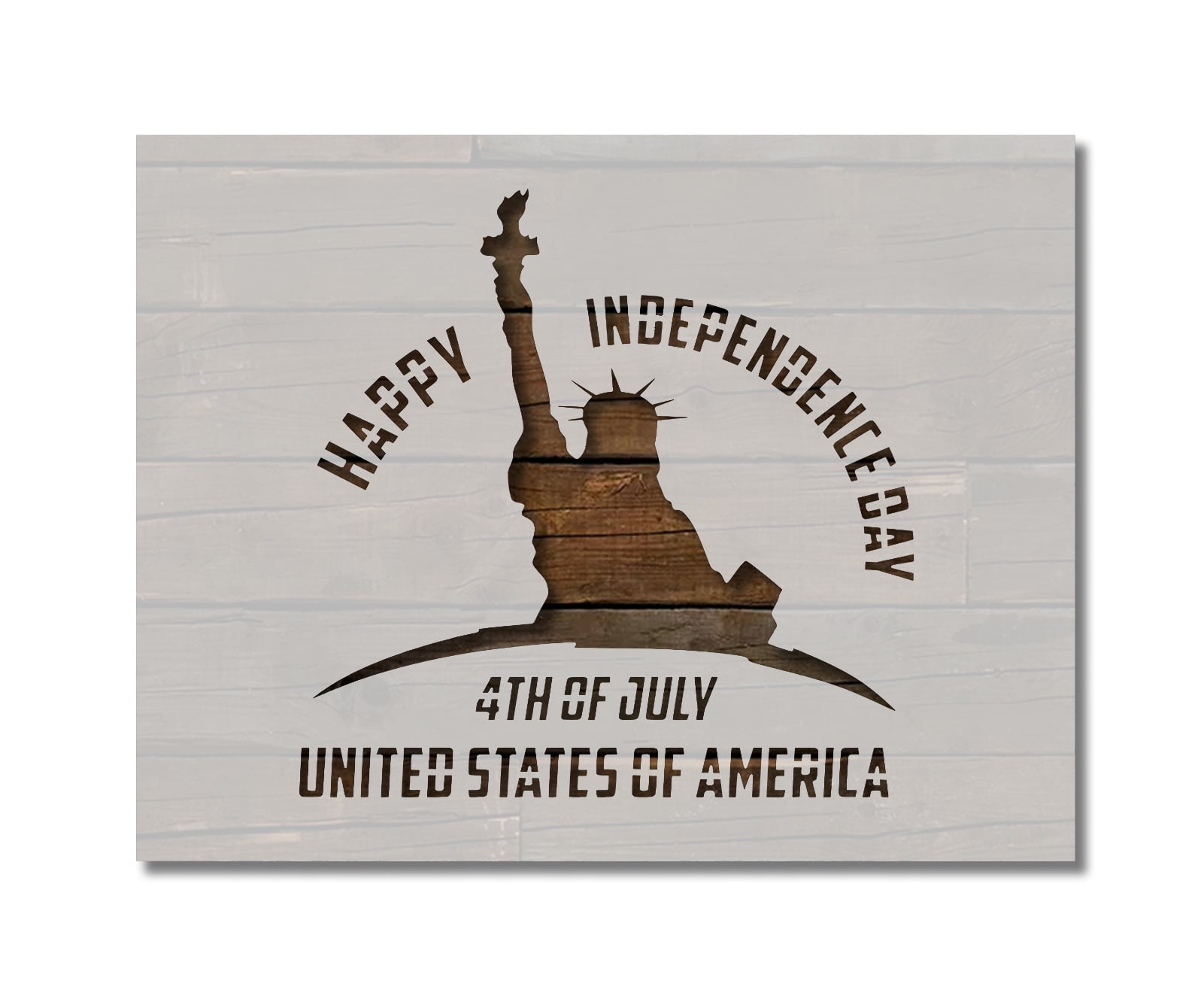 Happy Independence Day 4th Of July Stencil Template Reusable 8 5 X 11