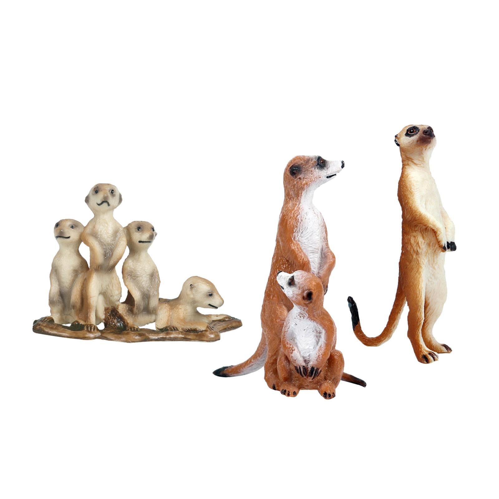 3 of pack Animals Simulation Cute Small Africa Meerkat Animal Models ...