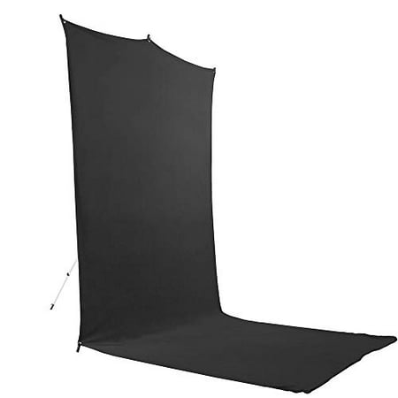 Savage Travel Backdrop Kit - Black Floor Extended Backdrop (5 ft x 12 ...