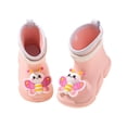 Angala Kids Rain Boots Mid Calf Bee Appliques Waterproof Non- Outdoor ...