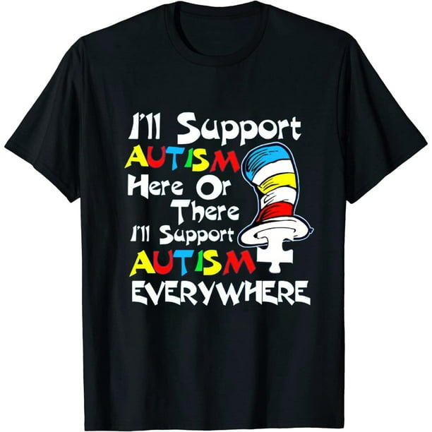 Autism Awareness Shirts Womens Men Short Sleeve Round Neck Autistic ...
