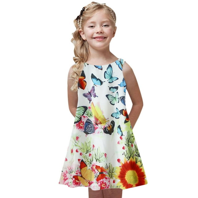Cathalem Dresses 7 Year Old Girls Girls Sleeveless Party Dress Kids ...