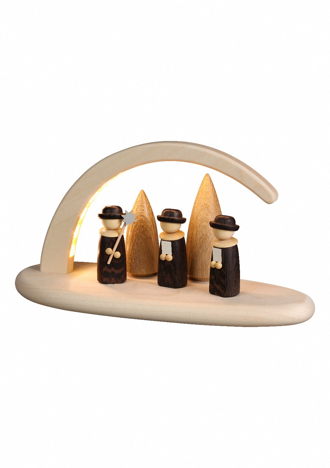 German candle arch, length 24 cm / 10 inch, natural, electrically ...