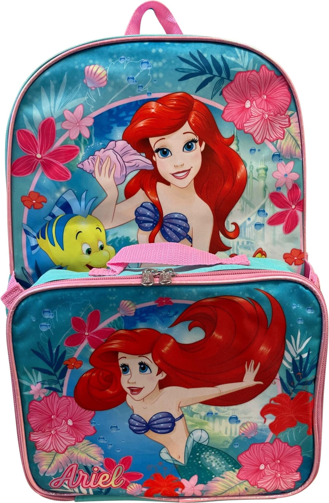 Mochila Ruz Group Little Mermaid azul-rosa de 40 cm con fiambrera ...