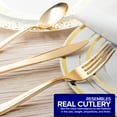 75 Pieces Heavy Duty (Gold) Plastic Silverware Set, Disposable Cutlery ...
